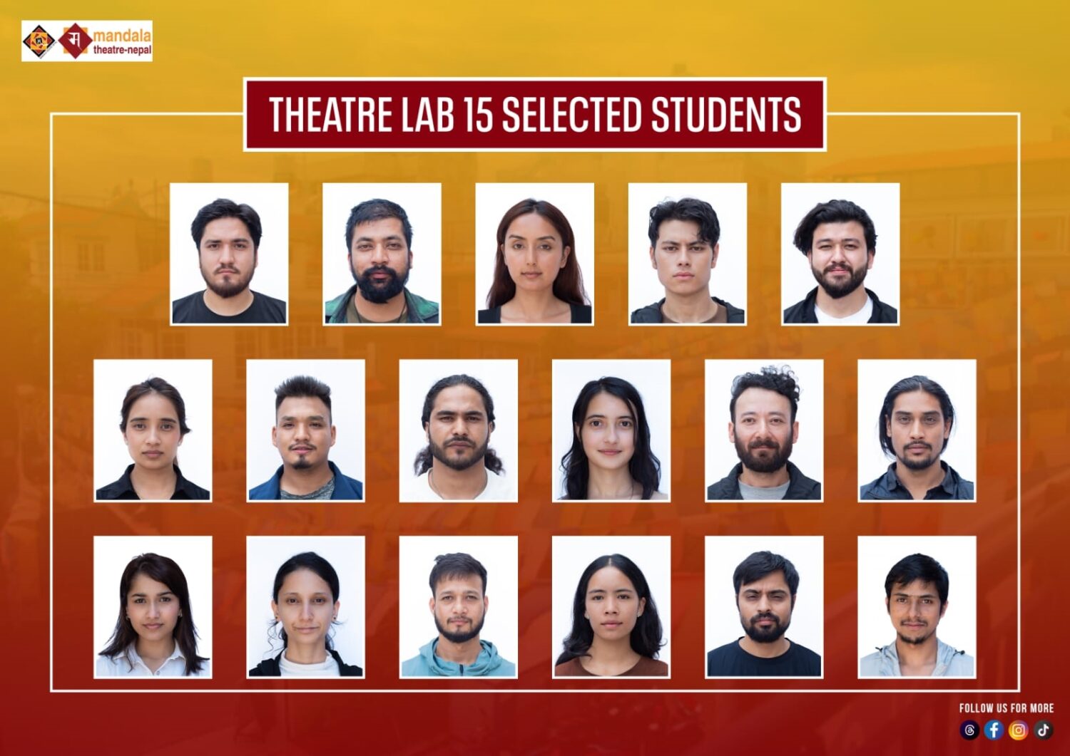 Theatre Lab 15 Selected Students - Mandala Theatre Nepal